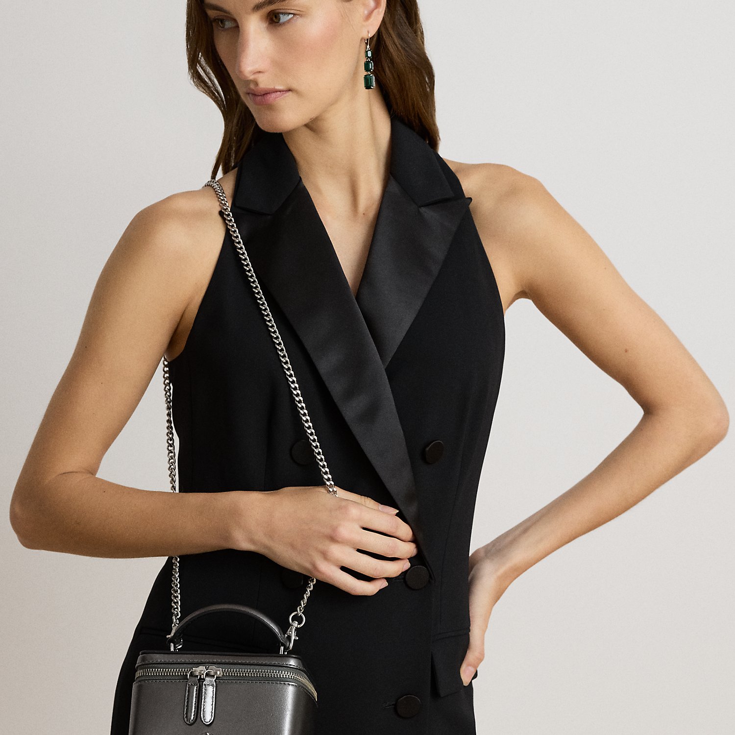 RALPH LAUREN Ralph Lauren Metallic Small Haliee Crossbody Bag